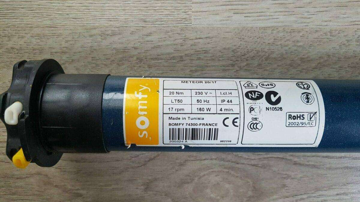Somfy-METEOR-20/17-LT50-mit-Tasten-Rohrmotor-Rolladenmotor-Reparatur ...